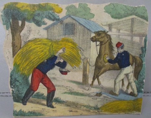 SECOND EMPIRE SOLDAT DE STRASBOURG SAYNETTE A L'ECURIE GUERRE DE 1870 ...