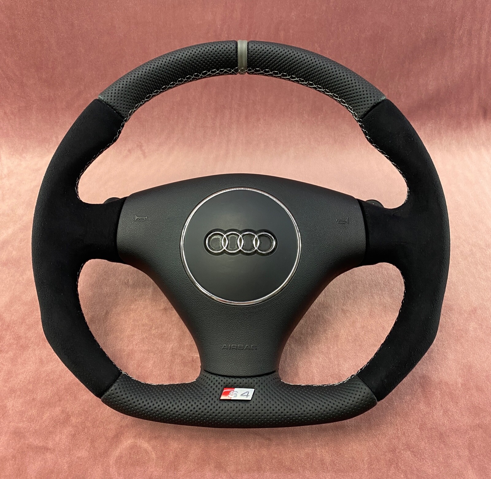 Audi Rs6 custom steering wheel flat bottom A3 S4 B6 RS6 C5 ! leather ...
