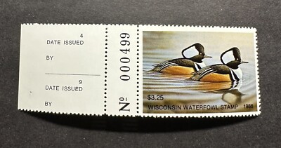 WTDstamps - 1988 WISCONSIN - Lot3 - State Duck Stamp - Mint OG NH ...