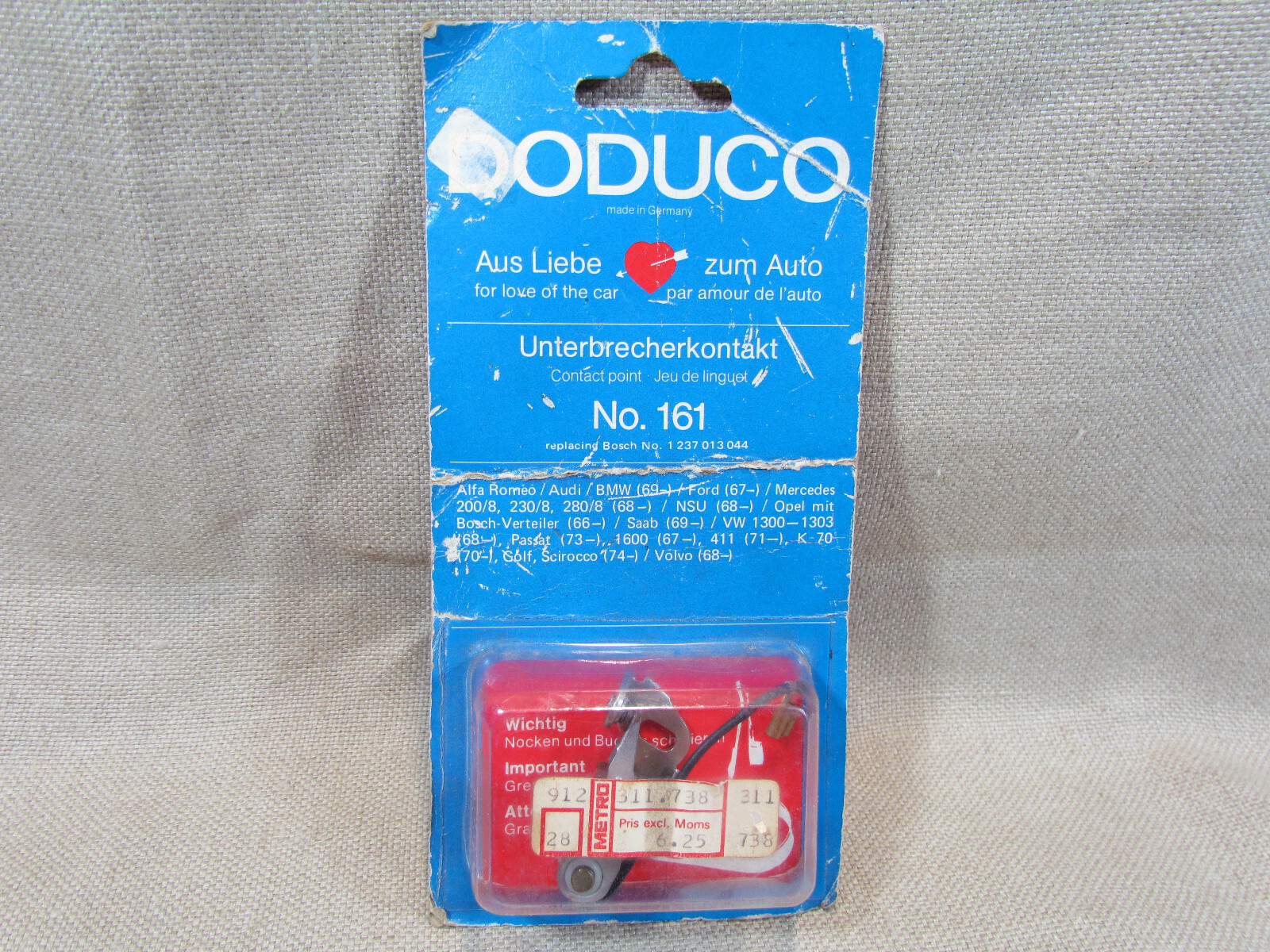 VTG DODUCO #161 REPLACE BOSCH 1237013044 CONTACT POINT IGNITION CONTACT ...