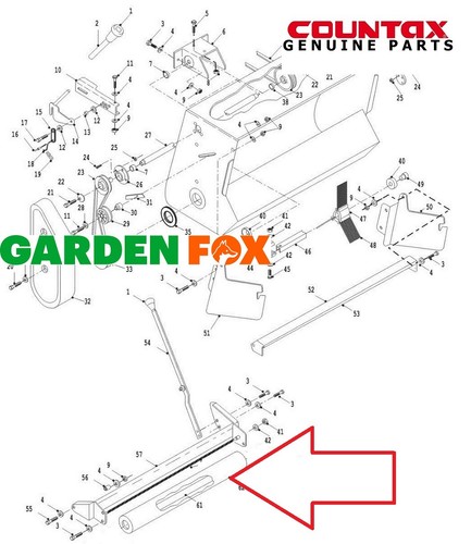 Genuine Countax K Series 74cm K14 K15 K18 Collector Rear ROLLER ...