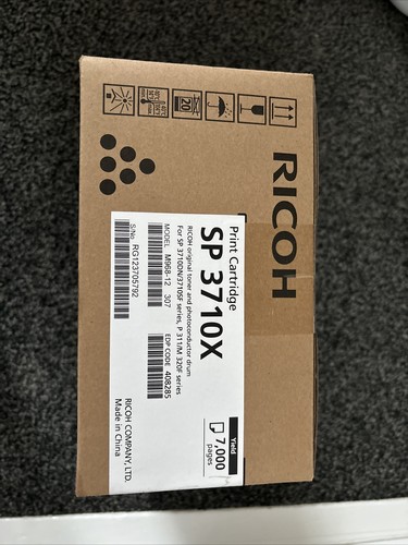 Genuine Ricoh SP 3710X Toner & Photoconductor Drum 408285 for 3710DN ...