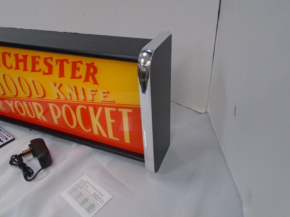 Winchester A good pocket Knife LED Display lighted sign lightbox Wall ...