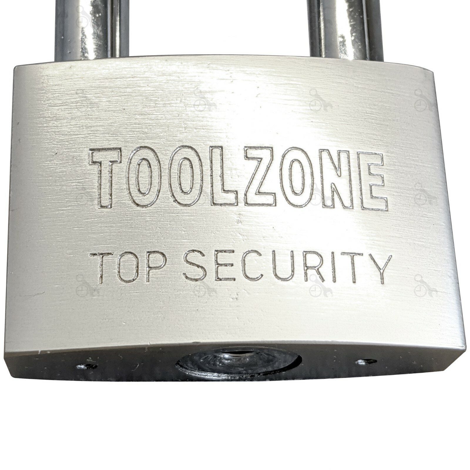 Long Shackle Padlock with Brass Cylinder. 60mm Steel nickel plated Pad ...