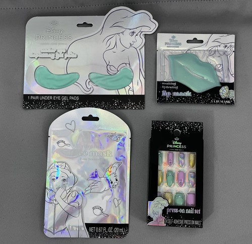 Pampered Disney Princess Lot - Press On Nails - Lip Mask - Face Mask ...