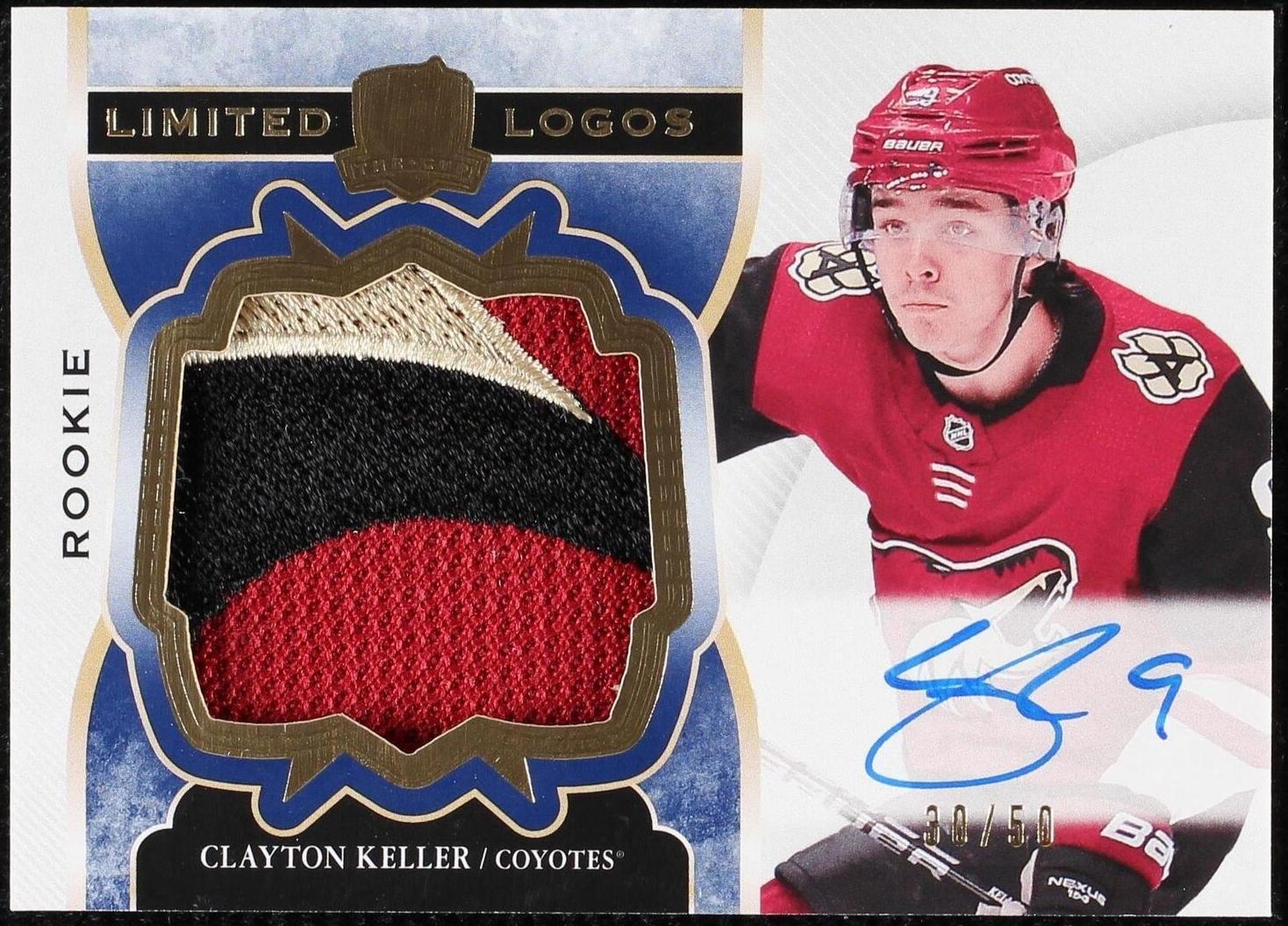 2017-18 Upper Deck The Cup - Limited Logos Autographs Clayton Keller # ...