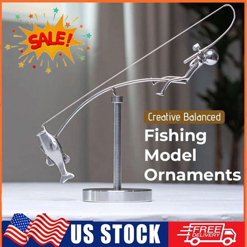 The Fisherman Balancing Sculpture – Handcrafted Art for Unique Home ...