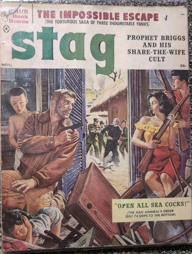 Stag Nov 1959 Pulp Magazine James Bama, Copeland, Kunstler, Stanley ...