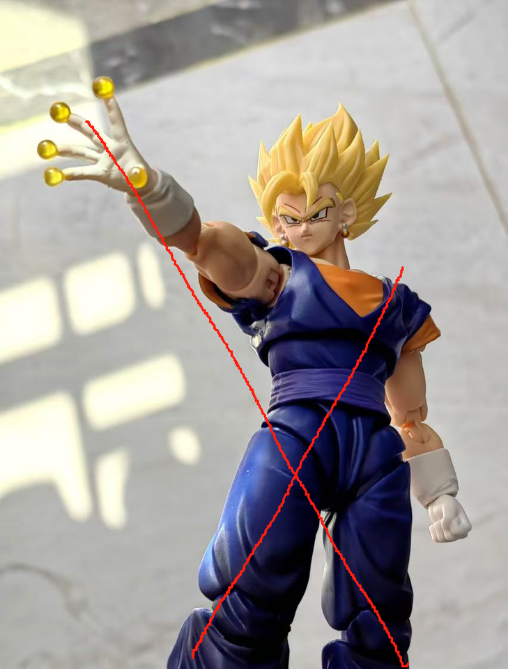 custom Vegito 1/12 shf Super Saiyan Vegetto head yellow HM（No Figure ...
