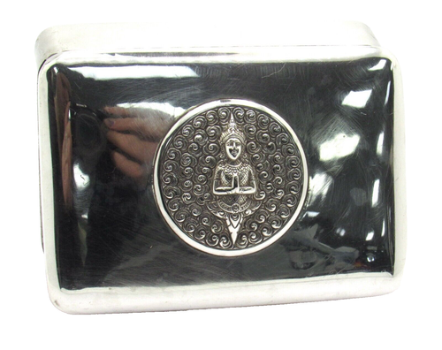 Vintage Sterling Silver Cigarette Box Mekhala Goddess Lightning Box ...