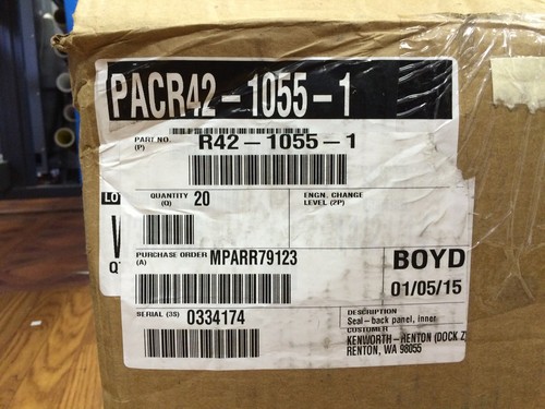 Kenworth Seal-back panel, inner part# R42-1055-1 | eBay