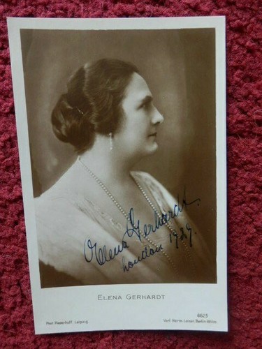 ELENA GERHARDT - GERMAN OPERA SINGER - AUTOGRAPHED POSTCARD PHOTO | eBay