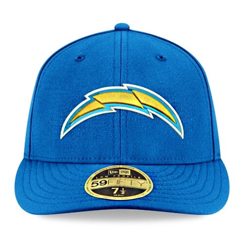 New Era Los Angeles Chargers 5950 Blue Fitted Hat NFL Authentic Low ...