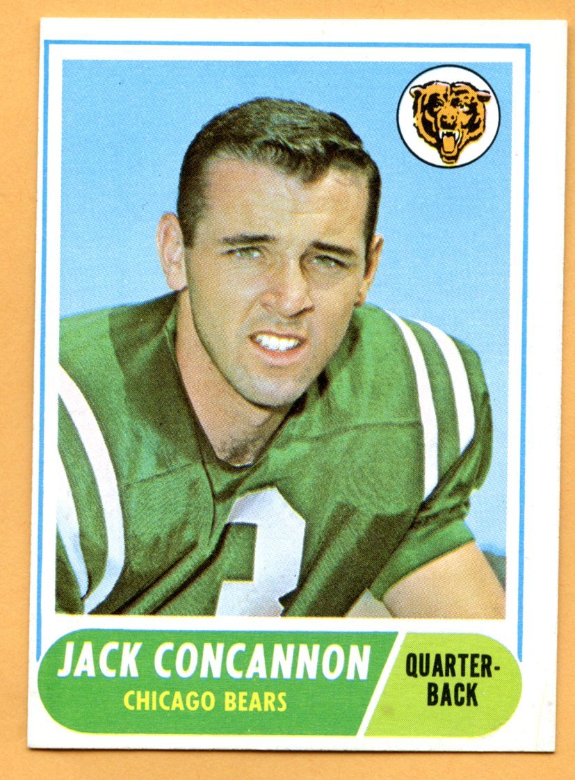1968 Topps Football #153A Jack Concannon (EX-MT) -- Chicago Bears | eBay