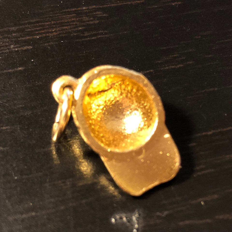 Gold Plated Baseball Hat Pendant Charm | eBay