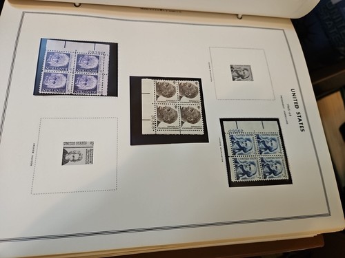 Over 400 Stamps United States Liberty Plate Block Stamp Album ...