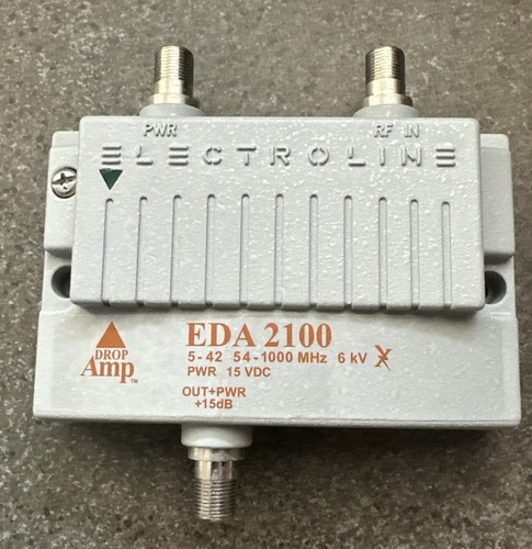 ELECTROLINE EDA 2100 1 Port Cable TV HDTV Signal Booster Amplifier drop ...