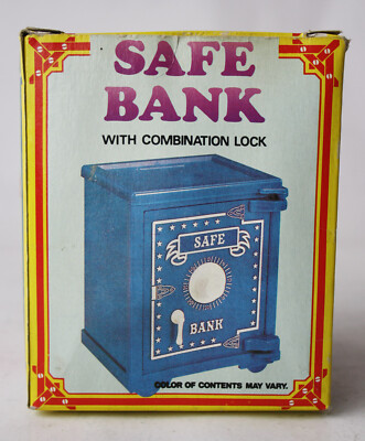 RARE VINTAGE 80'S SAFE BANK SAVING COIN BANK MONEY BOX THAILAND NEW NOS ...