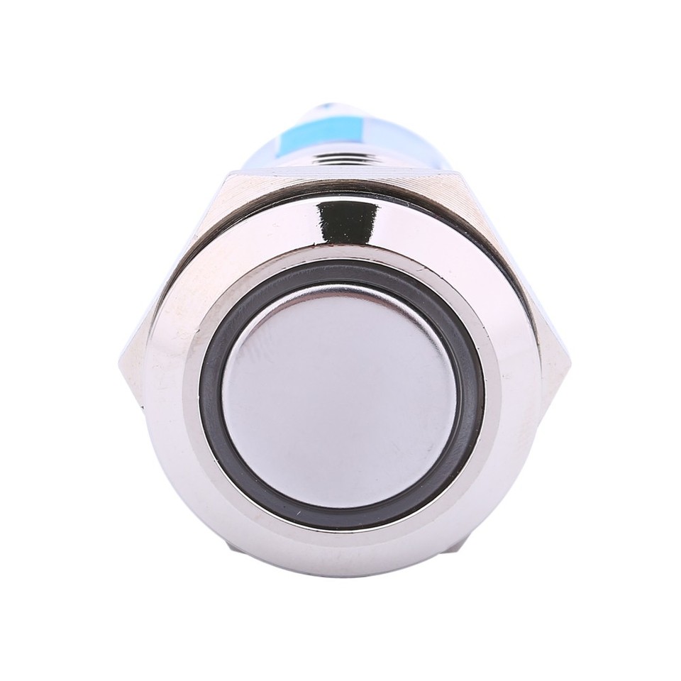 *12V Auto Power Angel Eye Metal Push Button Blue LED Light Toggle ...