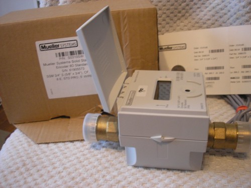 Water meter NEW 5/8x3/4 CF. Direct read or wire connect Mueller Systems ...