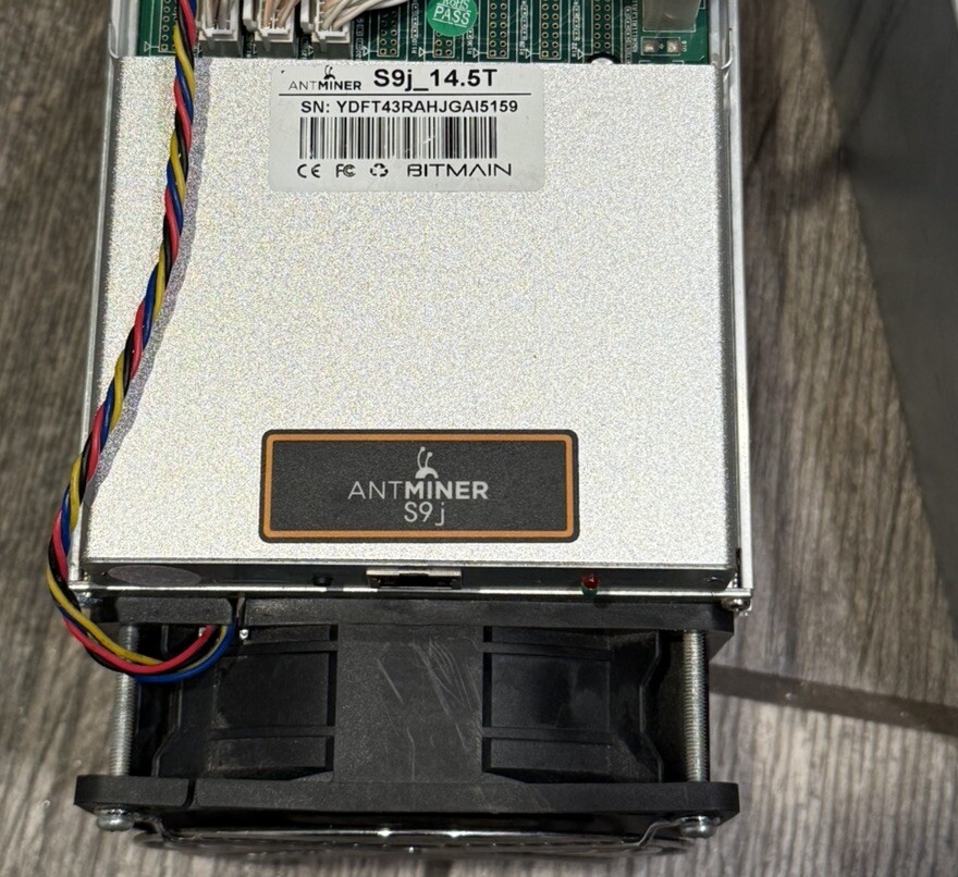 Bitmain Antminer S9 J 14.5TH Asic w/ PSU Hive OS Overclock Tested Fast ...