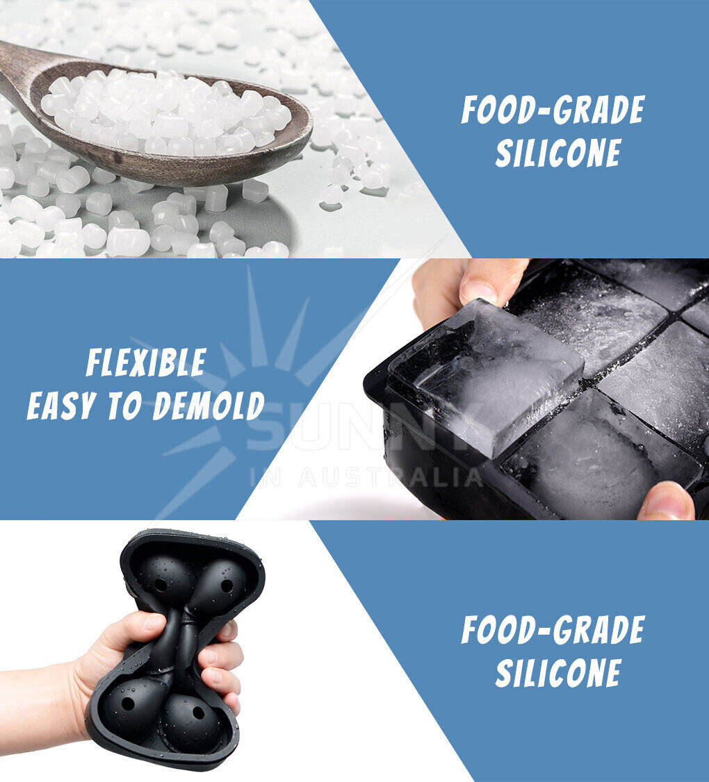 24 Grids Frozen Cubes Silicone Mould Mini Bar Ice Cube Tray Ice Maker ...