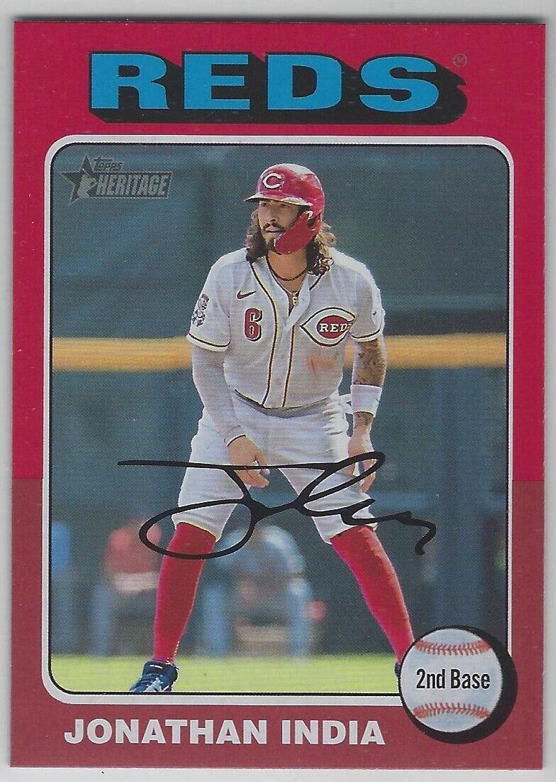 2024 Topps Heritage - Short Print Jonathan India #49 Red Border "White ...