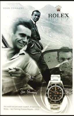 ROLEX VINTAGE AD POSTER SEAN CONNERY LUXURY WATCH - 5X7 Glossy Printed ...