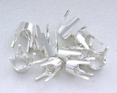 TWO 5mm Round Die Struck Pure .925 Sterling Silver Head Finding ...