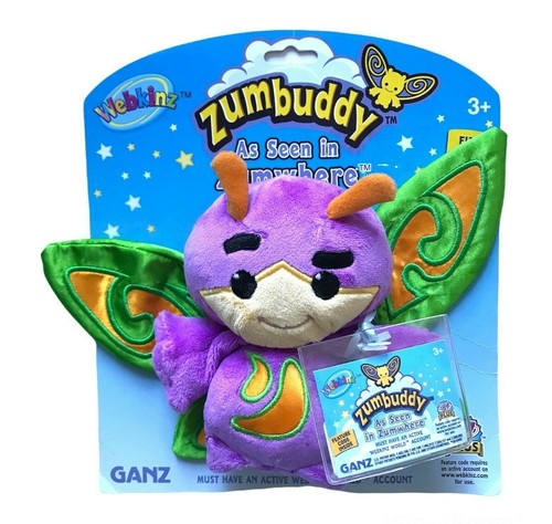 Ganz Webkinz Zumbuddy Zaza a Tricky Zum Plush Toy First Edition Purple ...