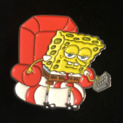 SpongeBob SquarePants Floating Chair Phone Pin Brooch from TV Show w ...