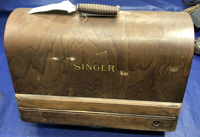 Singer Sewing Machine Wood Cover & Bed vintage cabinet lid top 128 ...