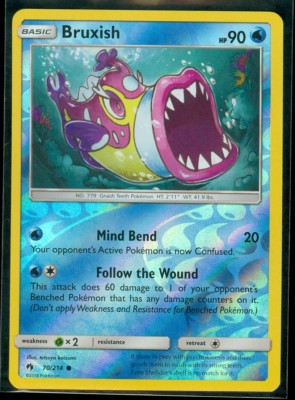 Pokemon BRUXISH 70/214 - Lost Thunder - Rev Holo - MINT | eBay