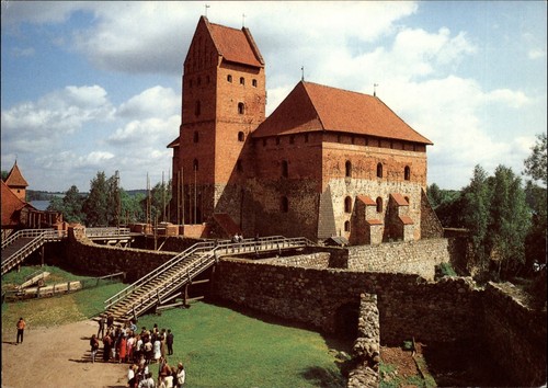 Trakai Insular Castle Trakai Lithuania vintage postcard d349 | eBay
