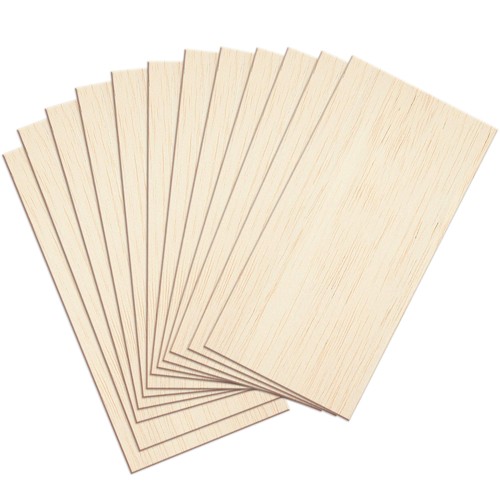 12 Sheets 8x4 Inch Unfinished Balsa Wood Sheets Thick for Crafts Hobby ...