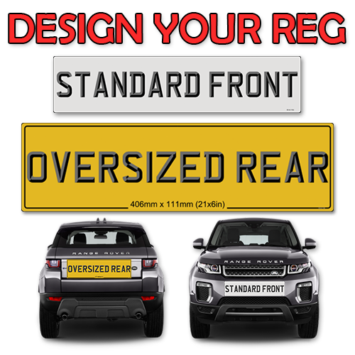 OVERSIZE NUMBER PLATE 21 X 6 REAR RANGE ROVER EVOQUE SPORT FAST & FREE ...