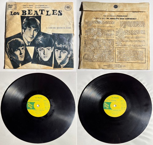 THE BEATLES 78 RPM LOS BEATLES ARGENTINE ODÉON POPS 75202 LE GRAAL ...