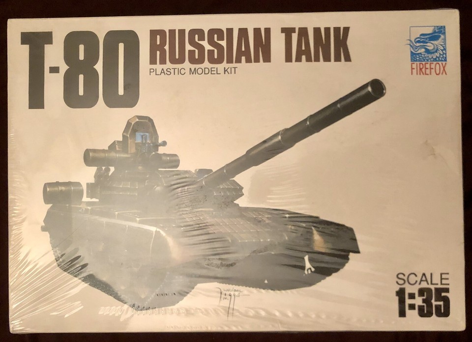 Factory Sealed T-80 Russian Tank Firefox 1/35 Scale Plastic Model Kit ...