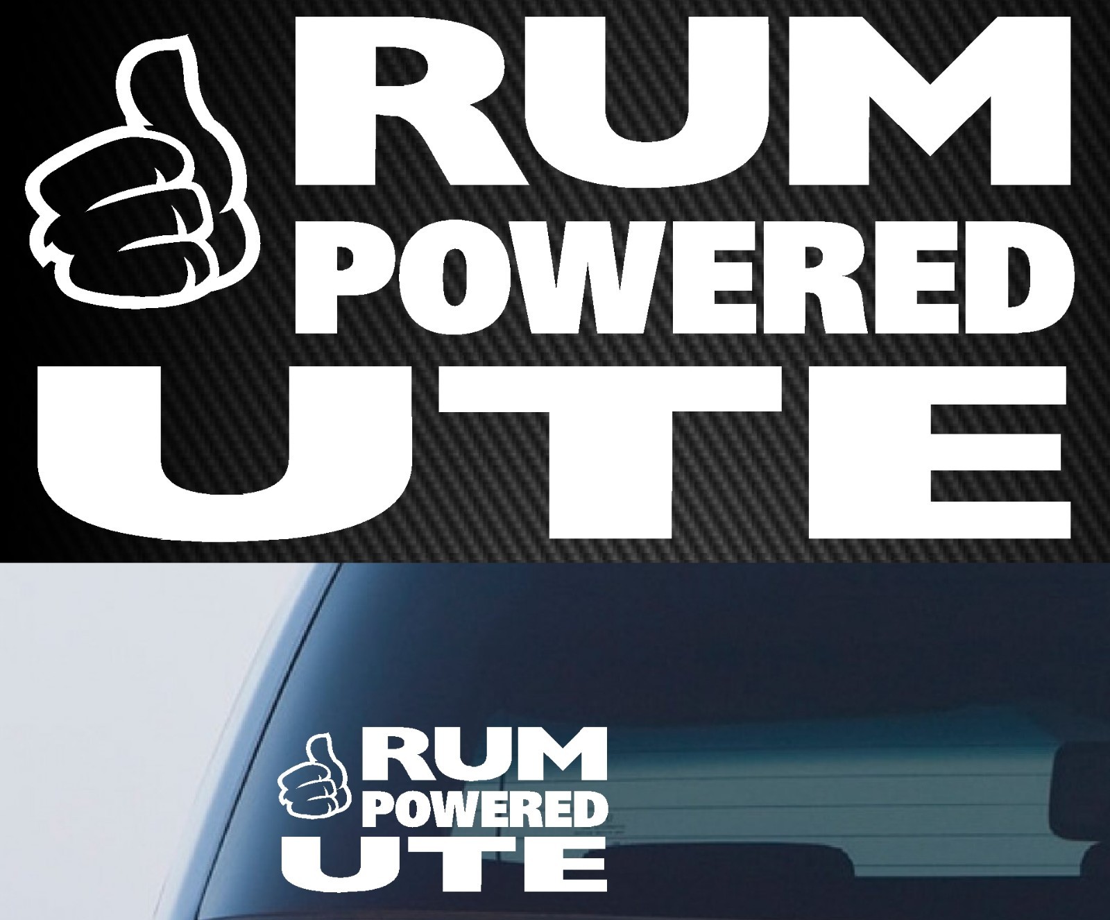 ute canopy bundy RUM POWERED 4wd 4x4 ytb Funny Aussie Sticker Decal ...