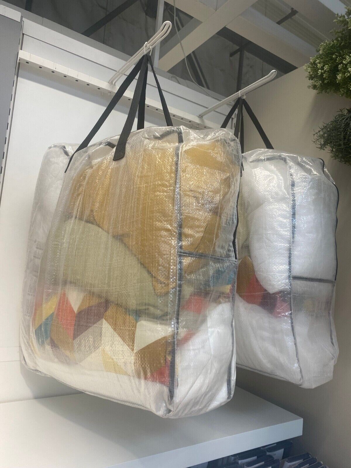 4 x IKEA DIMPA XXL Large Storage Bag Clear Reusable Bags Moth ...