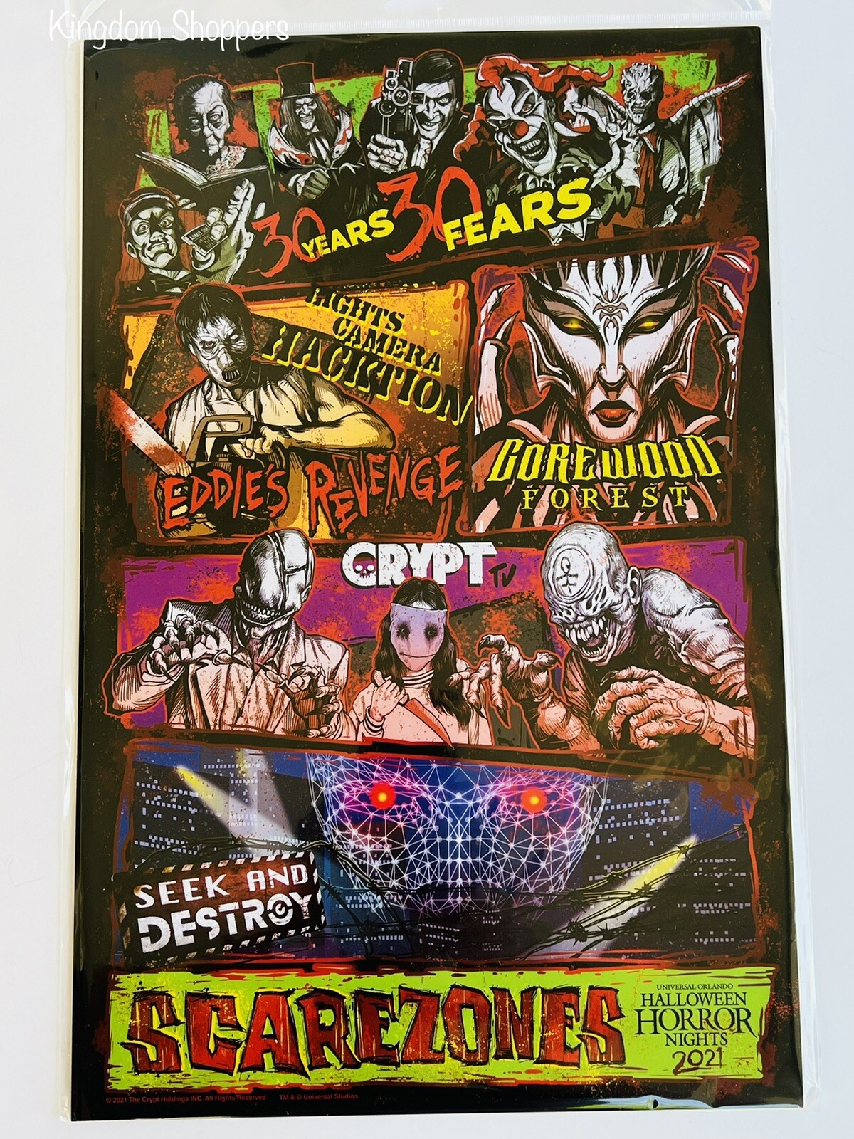 2021 Universal HHN Halloween Horror Nights Scare Zone Jack Poster Print ...