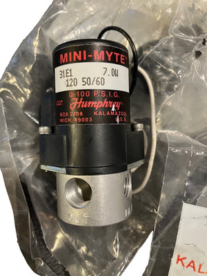QTY 3 - Humphrey MINI-MYTE 31E1 Solenoid valves 120V 50/60Hz. 3 valves ...
