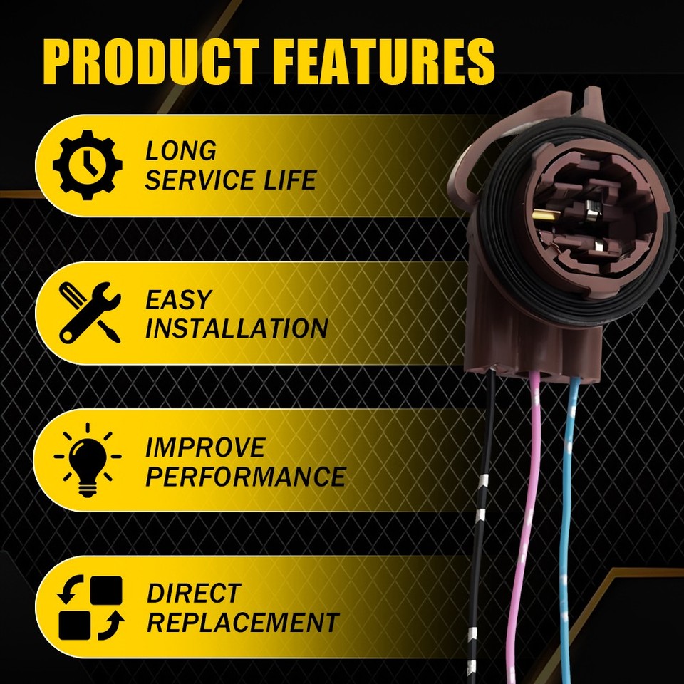 4x 3157 4157NA Bulb tabs 3 Socket Turn Signal Light Harness Wire Plug ...