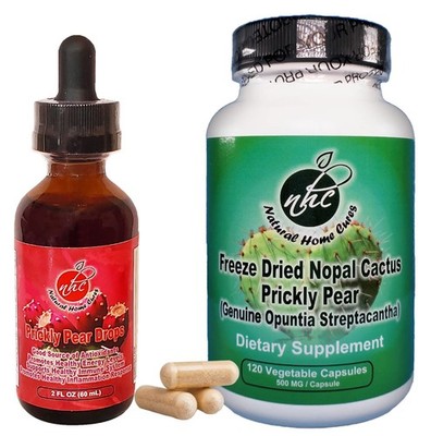 Natural Home Cures Prickly Pear Nopal Cactus Supplement Combo Pack ...