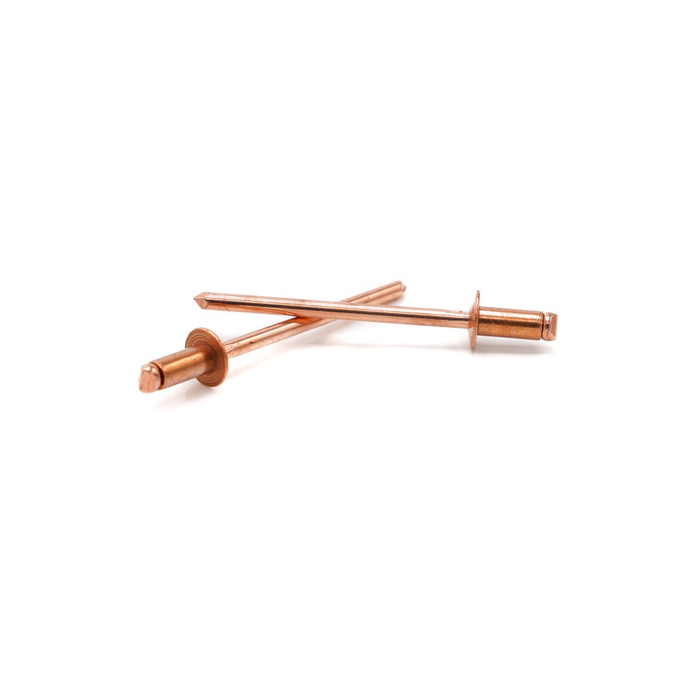 Copper Pop Rivets 1/8 Diameter #4 Steel Mandrel Blind Rivets - Select ...