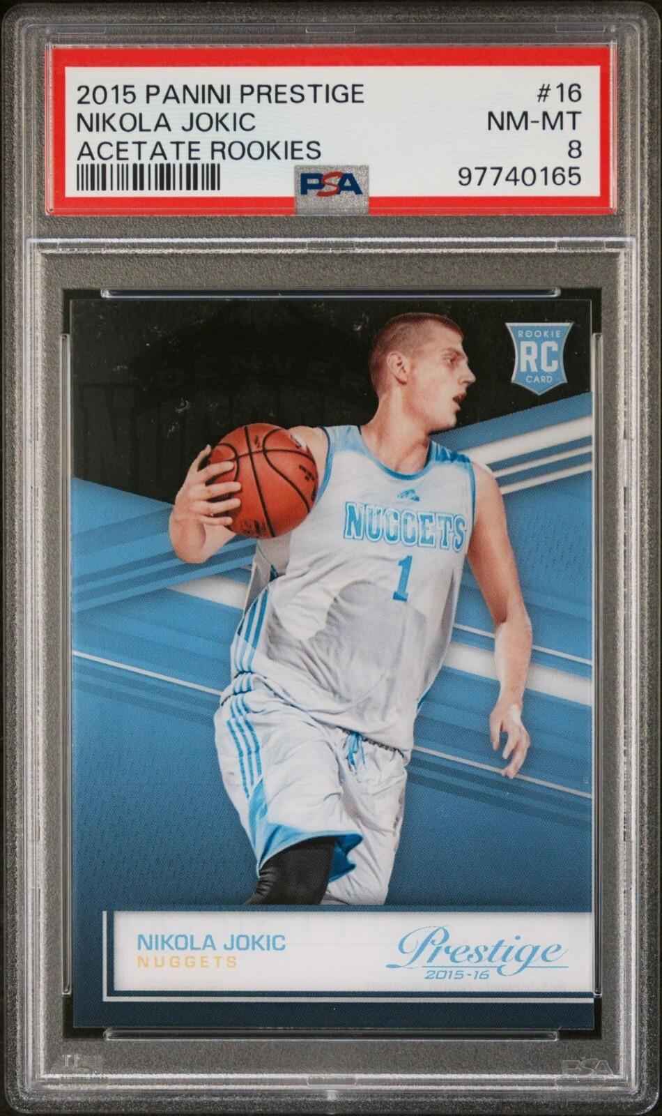 2015 Panini Prestige Acetate Rookies 16 Nikola Jokic Rookie RC PSA 8 Nr ...