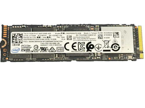 Intel 512GB M.2 NVMe Internal SSD Solid State Drive Tested, Wiped ...