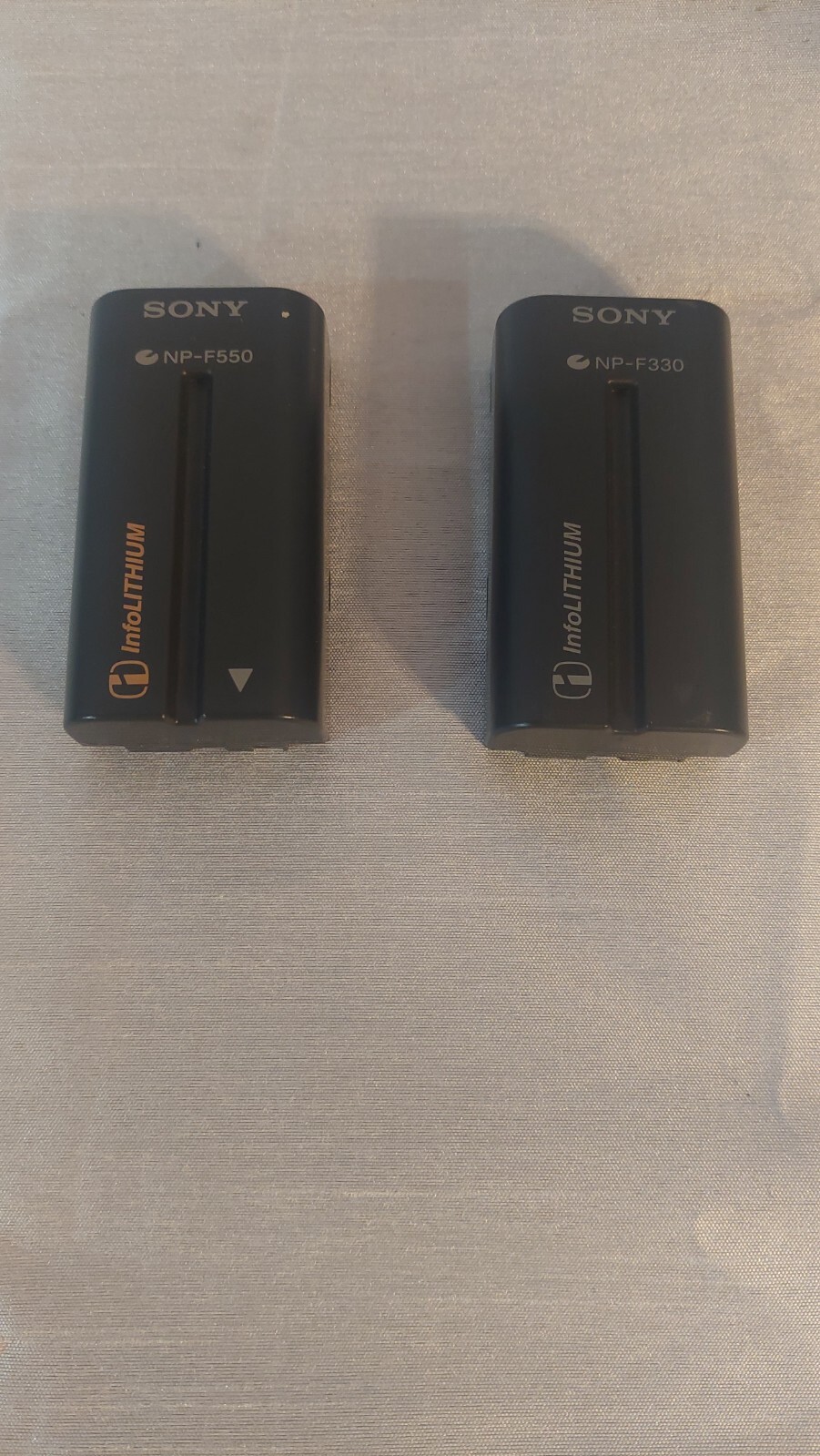 Sony NP-F330 & NP-F550 Original Batteries Sony Camcorder InfoLITHIUM ...