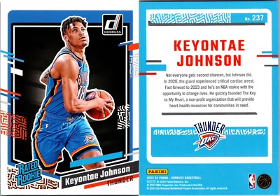 KEYONTAE JOHNSON - 2023-2024 Panini Donruss - #237 Rated Rookie OKC ...