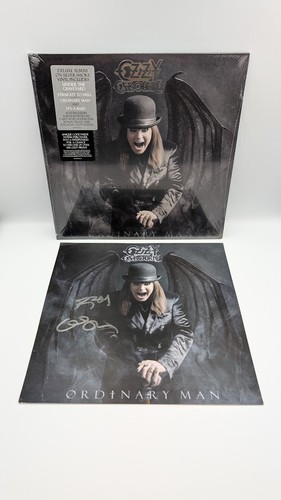 Ozzy Osbourne Signed Record Cover Ordinary Man and Sealed Vinyl Record ...
